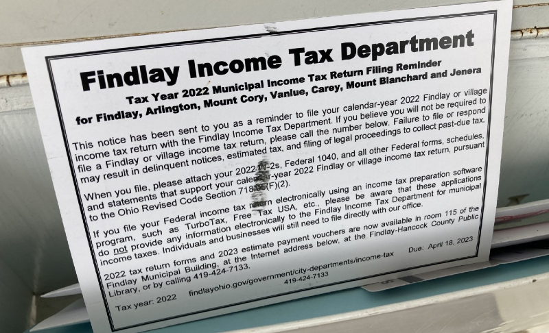 Tax Department Issuing Income Tax Reminder - 106.3 The Fox
